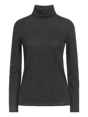 Majestic Filatures Long Sleeve Cotton Cashmere Turtleneck T-shirt - Grey