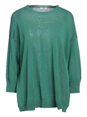 Peserico Solid Crewneck Sweater Green