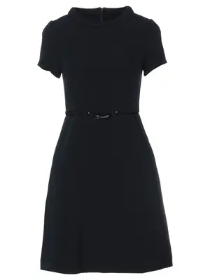 High HIGH Mini Flared Dress Dark Blue