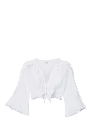 Charo Ruiz Ibiza CHARO RUIZ IBIZA Embellished Crop Top White