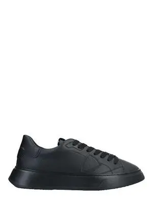 Philippe Model Sneakers In Calfskin Leather - Black