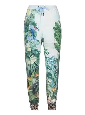 Dolce & Gabbana Floral Silk Tapered Pants - White