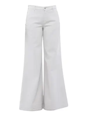 JACOB COHЁN JACOB COHЁN Wide-Leg Gabardine Trousers Light Grey