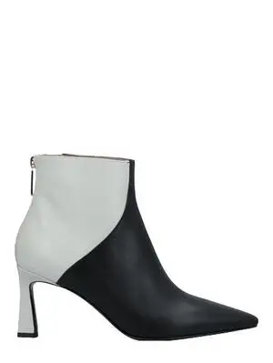 POLLINI Calfskin Ankle Boots - Black
