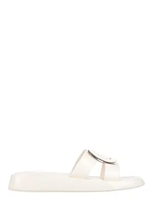 ROGER VIVIER Soft Leather Sandals White