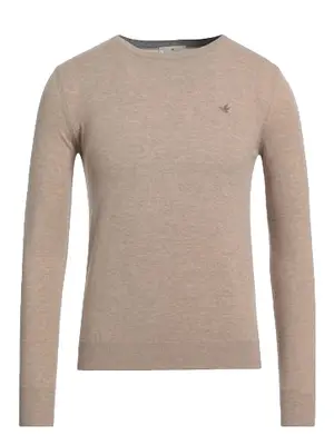 BROOKSFIELD BROOKSFIELD Crewneck Virgin Wool Sweater Beige
