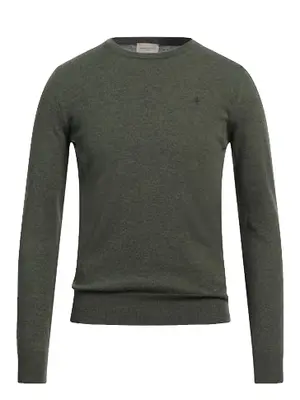 BROOKSFIELD BROOKSFIELD Crewneck Virgin Wool Sweater Green