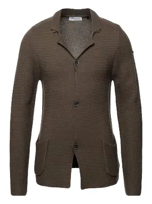 TRUSSARDI TRUSSARDI COLLECTION Knitted Single-Breasted Blazer Green