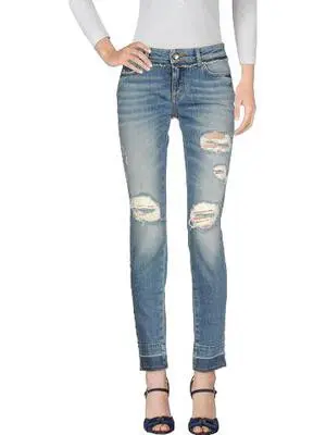 Dolce & Gabbana Jeans In Cotton, Elastane, Zamak, And Calfskin - Blue