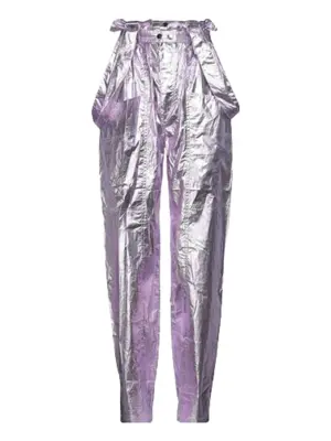 Isabel Marant Tapered Laminated Pants Purple
