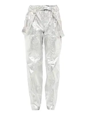 Isabel Marant Tapered Laminated Pants - Silver