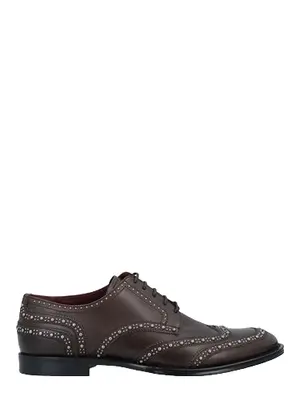 Dolce & Gabbana Calfskin Lace-up Shoes - Brown