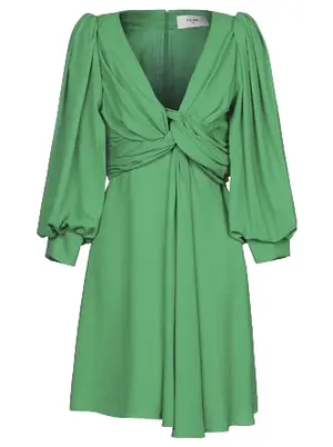 Celine Mini Flared Dress - Green