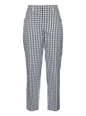 Burberry Tapered Checkered Trousers - Black