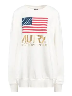 AUTRY Cotton Fleece Sweatshirt White