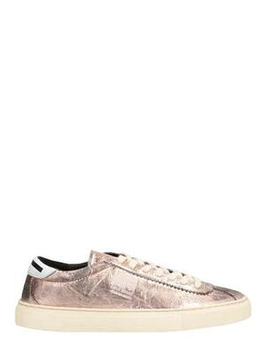 PRO 01 JECT Soft Leather And Textile Fiber Sneakers With Laminated Effect - Copper