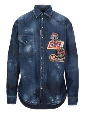 Dsquared2 Denim Shirt Size Cotton, Elastane - Blue