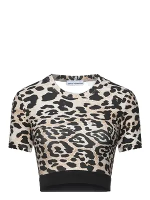 Rabanne Leopard-print Crop Top - Beige