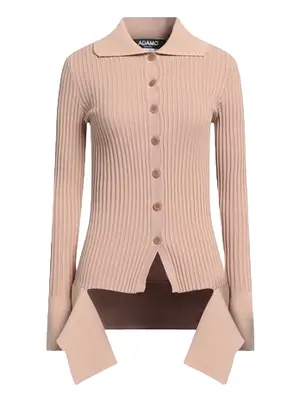 ANDREĀDAMO ANDREĀDAMO Ribbed Knit Cardigan Camel