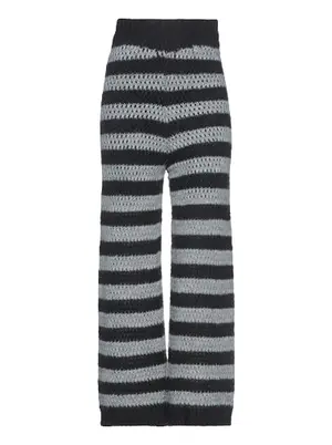 Red Valentino Striped Knit Pants - Grey