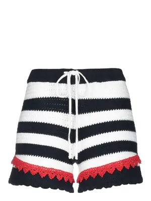 P JEAN P.jean Striped Knit Shorts - Blue