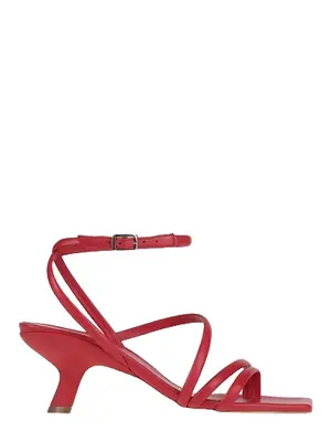 VIC MATIE Leather Thong Sandals - Red