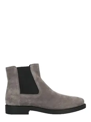 TOD'S Ankle Boots In Leather Grey