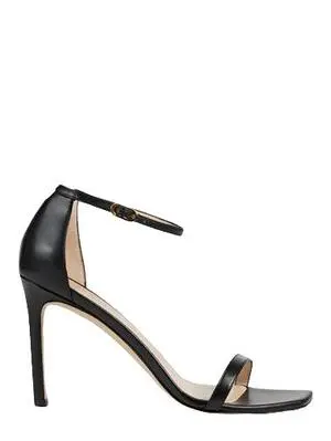 STUART WEITZMAN Calfskin Sandals - Black