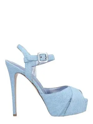 LE SILLA LE SILLA Sky Textile Fiber Sandals Blue