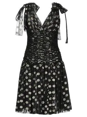 Dolce & Gabbana Flared Polka-dot Midi Dress - Black