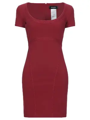 Dsquared2 DSQUARED2 Embroidered Bodycon Mini Dress Red