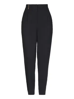 Peserico Tapered Relaxed Fit Trousers Dark Blue