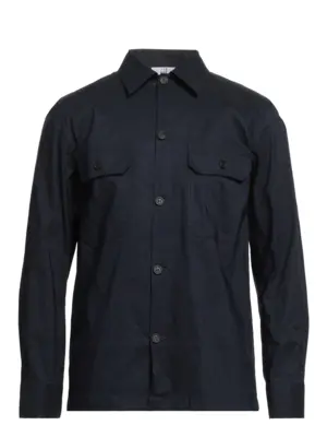 Dunhill Man Shirt Midnight Blue Size S Cotton, Nylon Dark Blue