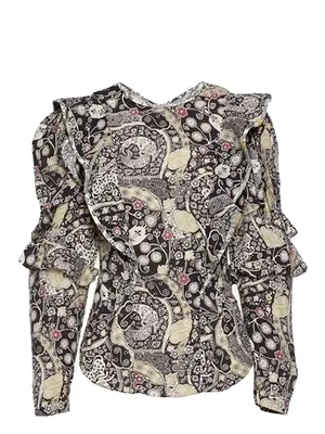MARANT ETOILE MARANT ÉTOILE Floral Print Top Black