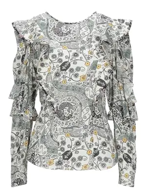 MARANT ETOILE Floral Print Top - White