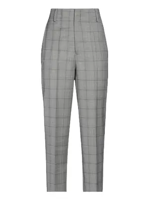 Erika Cavallini ERIKA CAVALLINI Glen Plaid Virgin Wool Pants Grey