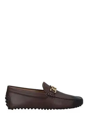 TOD'S Loafers In Leather With Metal Applications - Brown
