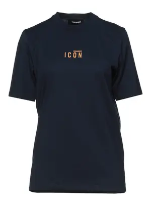Dsquared2 DSQUARED2 Cotton T-Shirt With Logo Print Dark Blue