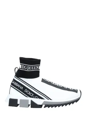 Dolce & Gabbana Knitted Sock Sneakers - White