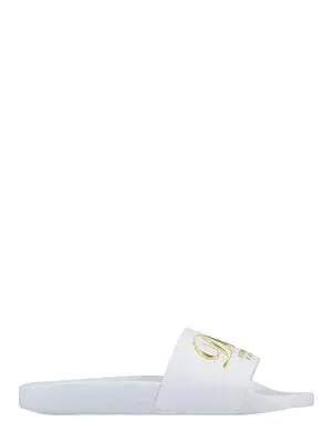 Dolce & Gabbana Sandals In Calfskin And Rubber - White