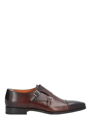 Santoni Soft Leather Loafers - Brown