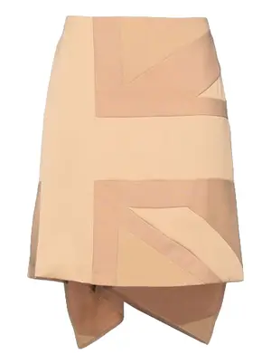 Burberry BURBERRY Mini Asymmetric Skirt Beige