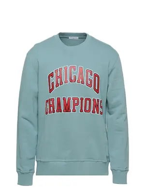 IH NOM UH NIT Cotton Blend Sweatshirt Pastel Blue