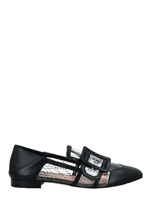 Bally Leather Loafers With Pvc Detailing - Black