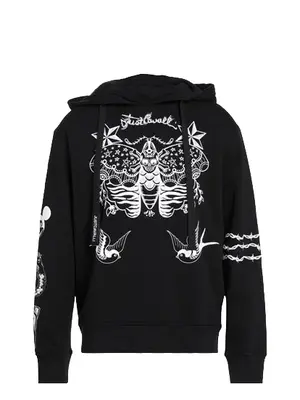 Just Cavalli Printed French Terry Hoodie - Black