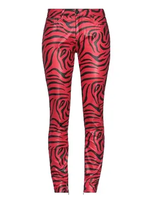 Philipp Plein Slim-leg Tapered Zebra Print Pants - Red