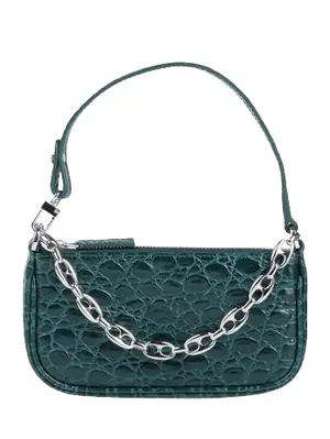 By Far Baguette Bag With Crocodile Print - Green