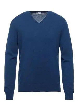 Malo Optimum Wool-Cashmere Sweater Blue