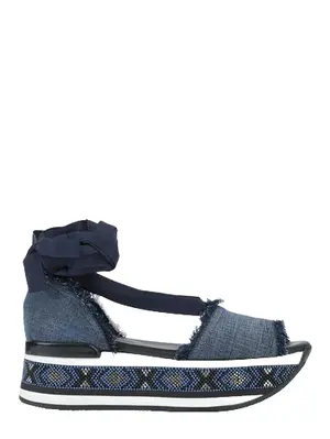 Hogan Textile Fiber Sandals - Blue