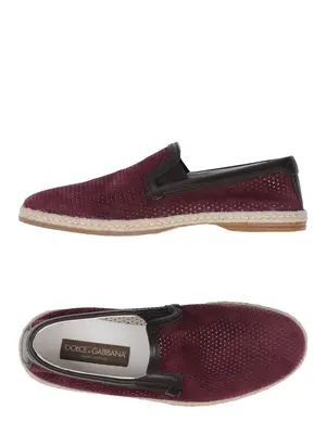 Dolce & Gabbana Espadrilles In Goat Skin And Calfskin Maroon